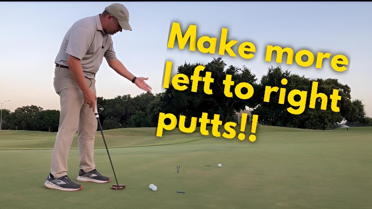 Left to right putts, simple practice - YouTube