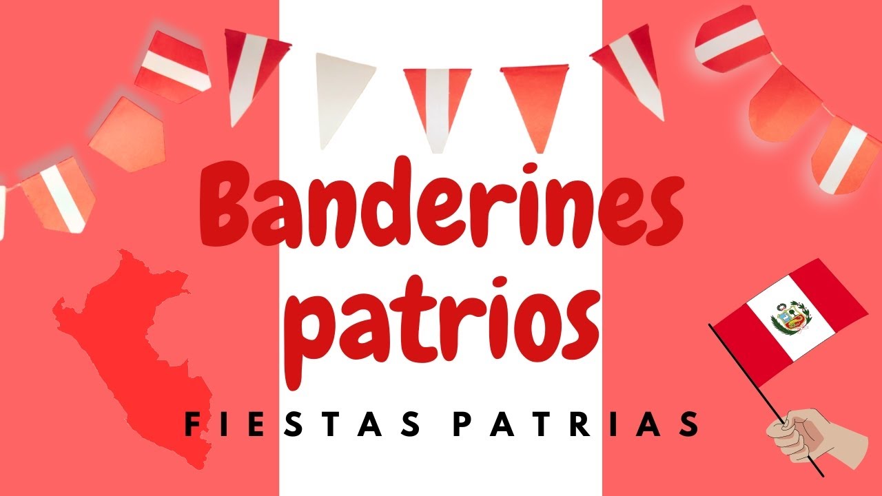 como hacer banderines para fiestas patrias|super fácil y económico ...