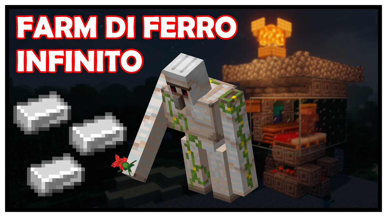 Come fare una farm di ferro infinito AFK semplice e veloce | MINECRAFT ...