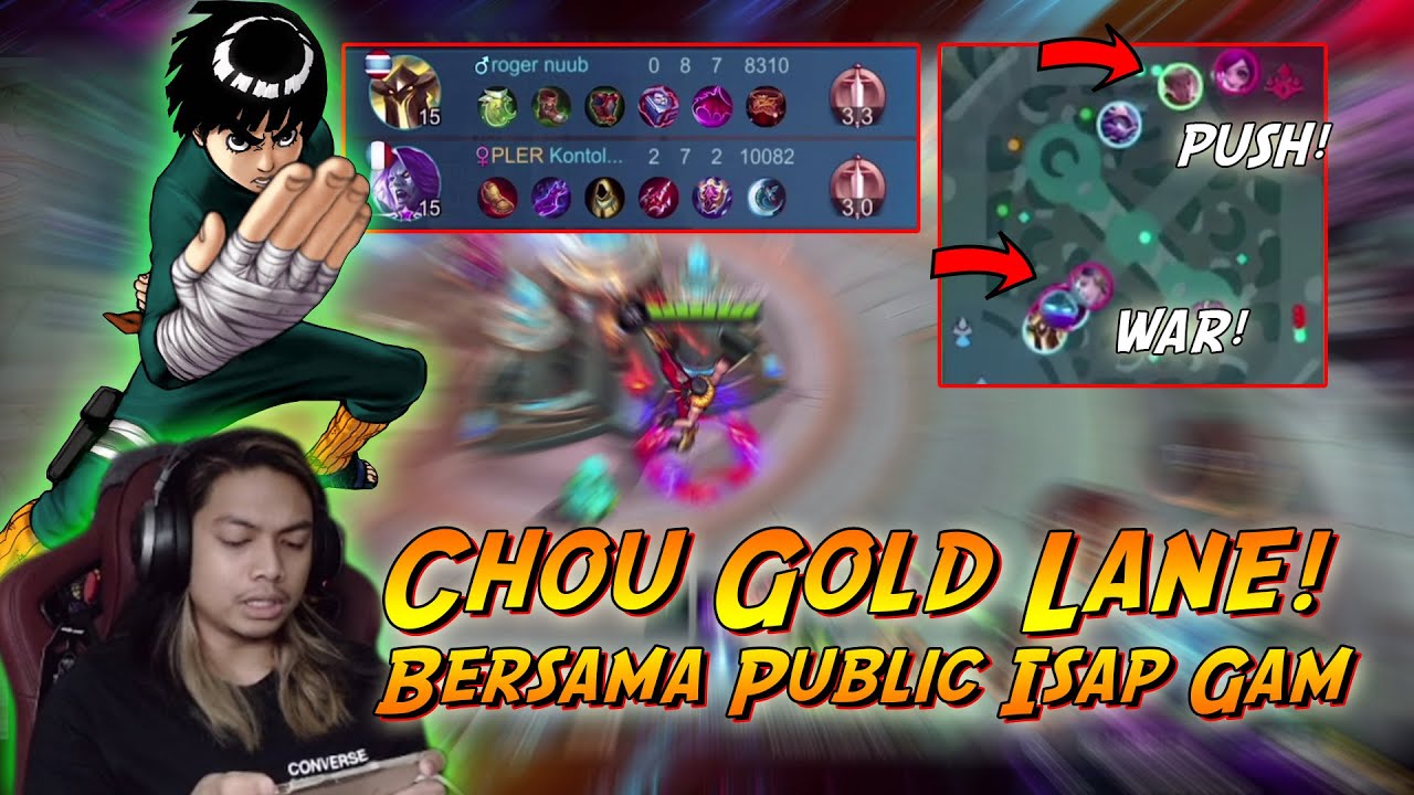CHOU GOLD LANE GAMEPLAY BERSAMA PUBLIC ISAP GAM! COMETOPAPA MLBB - YouTube