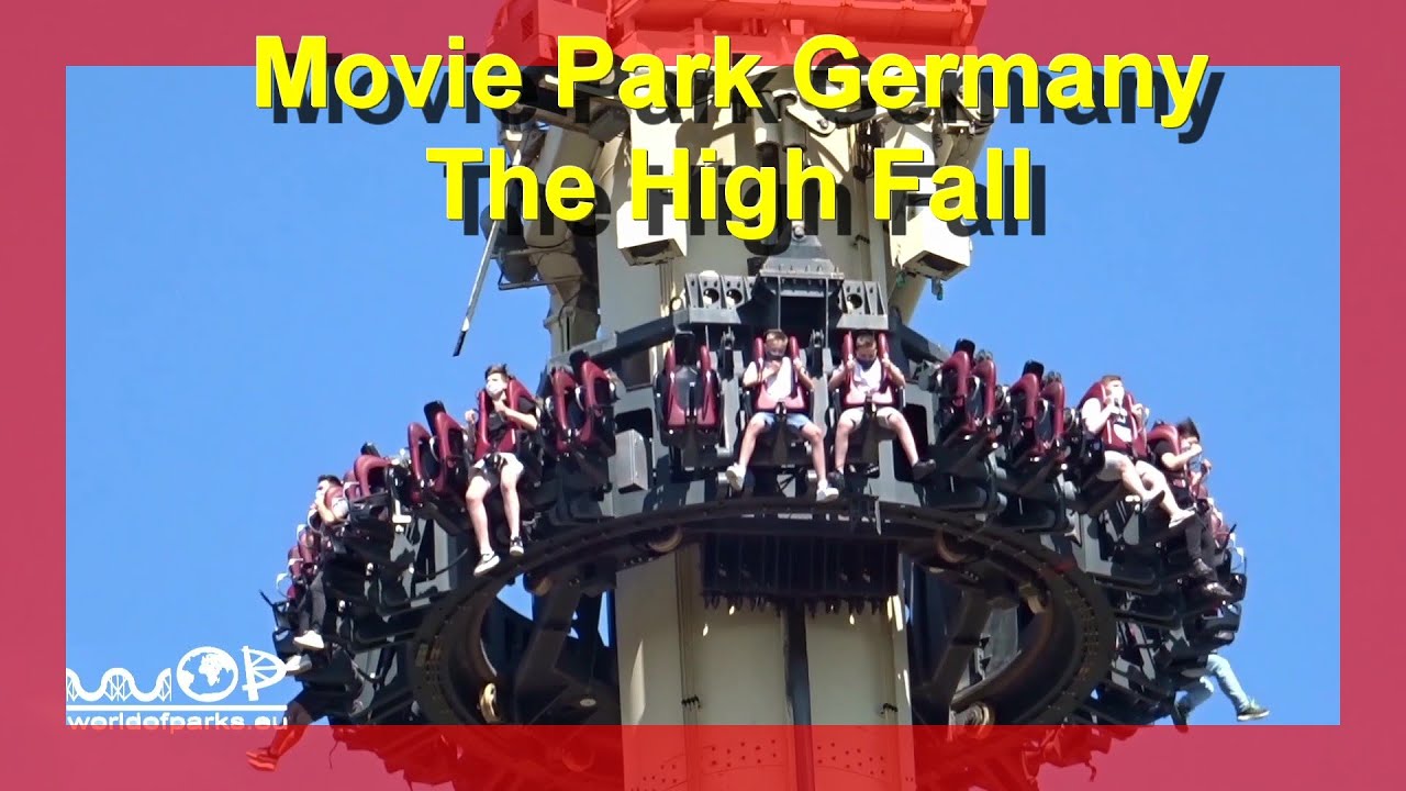 The High Fall Off Ride - Movie Park Germany 2020 - Free Fall Tower ...