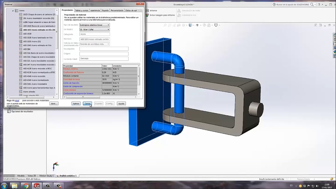 Elementos finitos (CAE) son SolidWorks. Primera parte. - YouTube