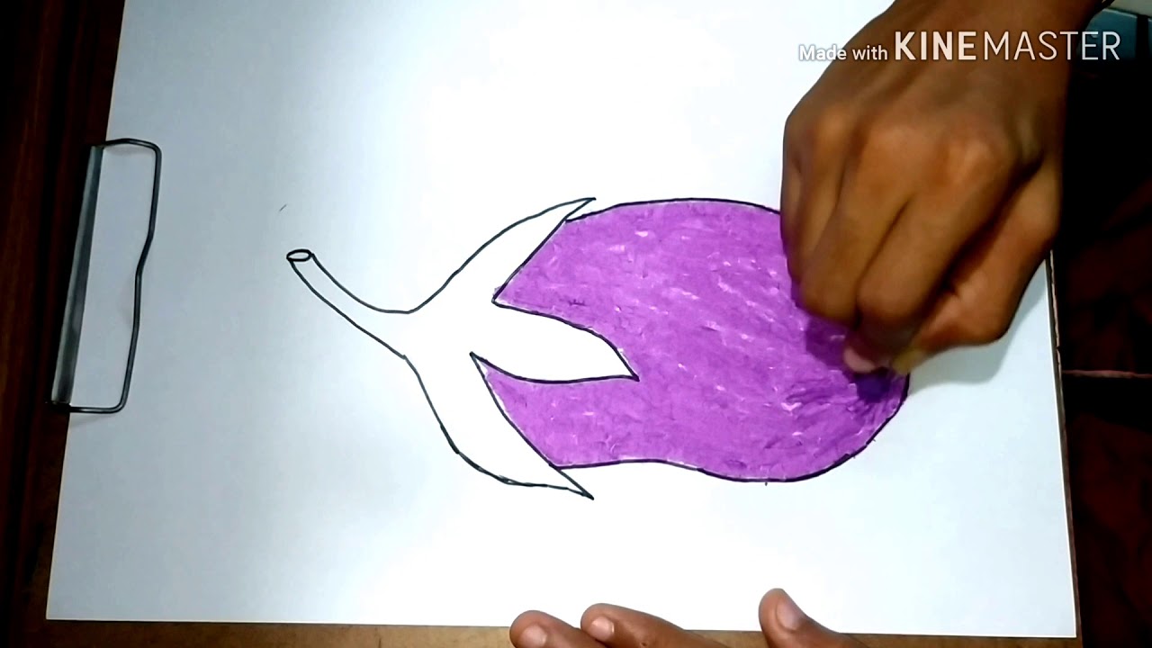 How to draw a ("Brinjal")****. - YouTube