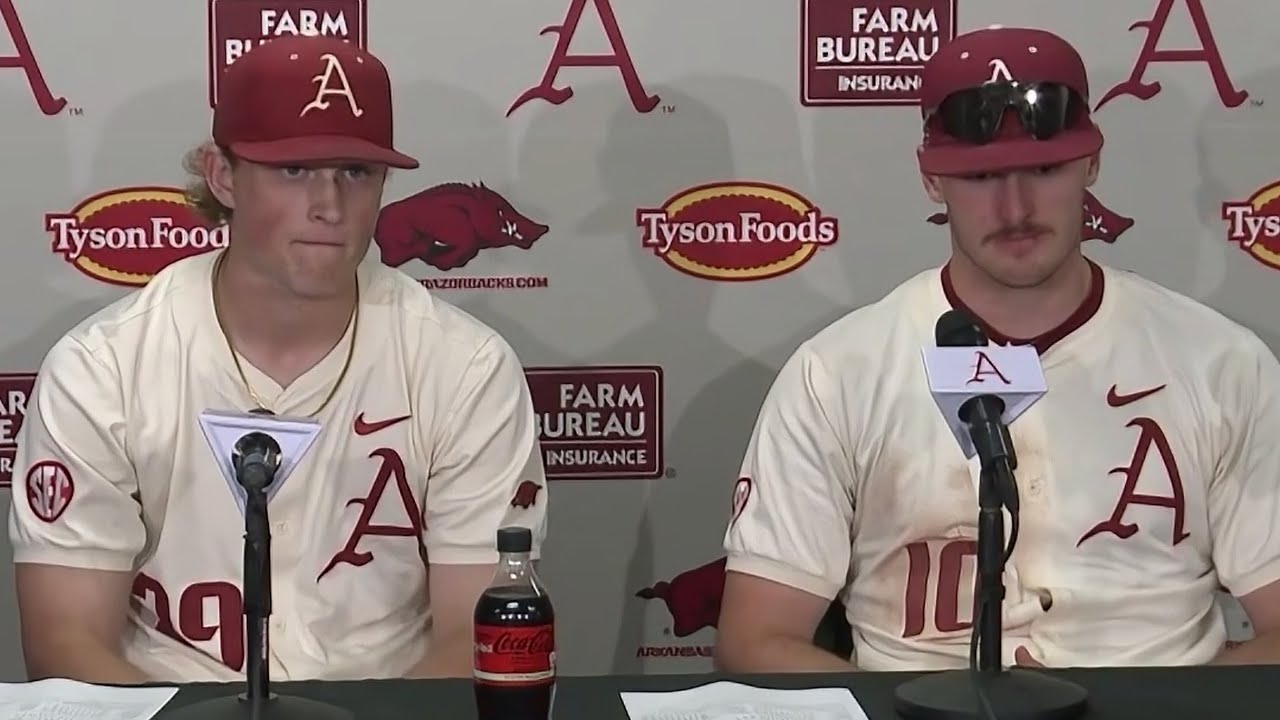 Cole Gibler, Brent Iredale postgame - Arkansas 4, Little Rock 0 - YouTube