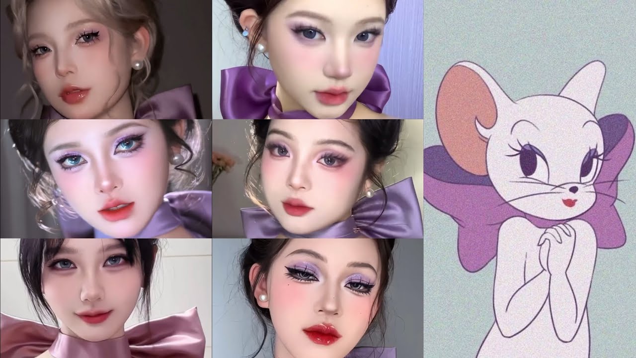 Tom and Jerry white cat makeup trend🎀🤍 - YouTube