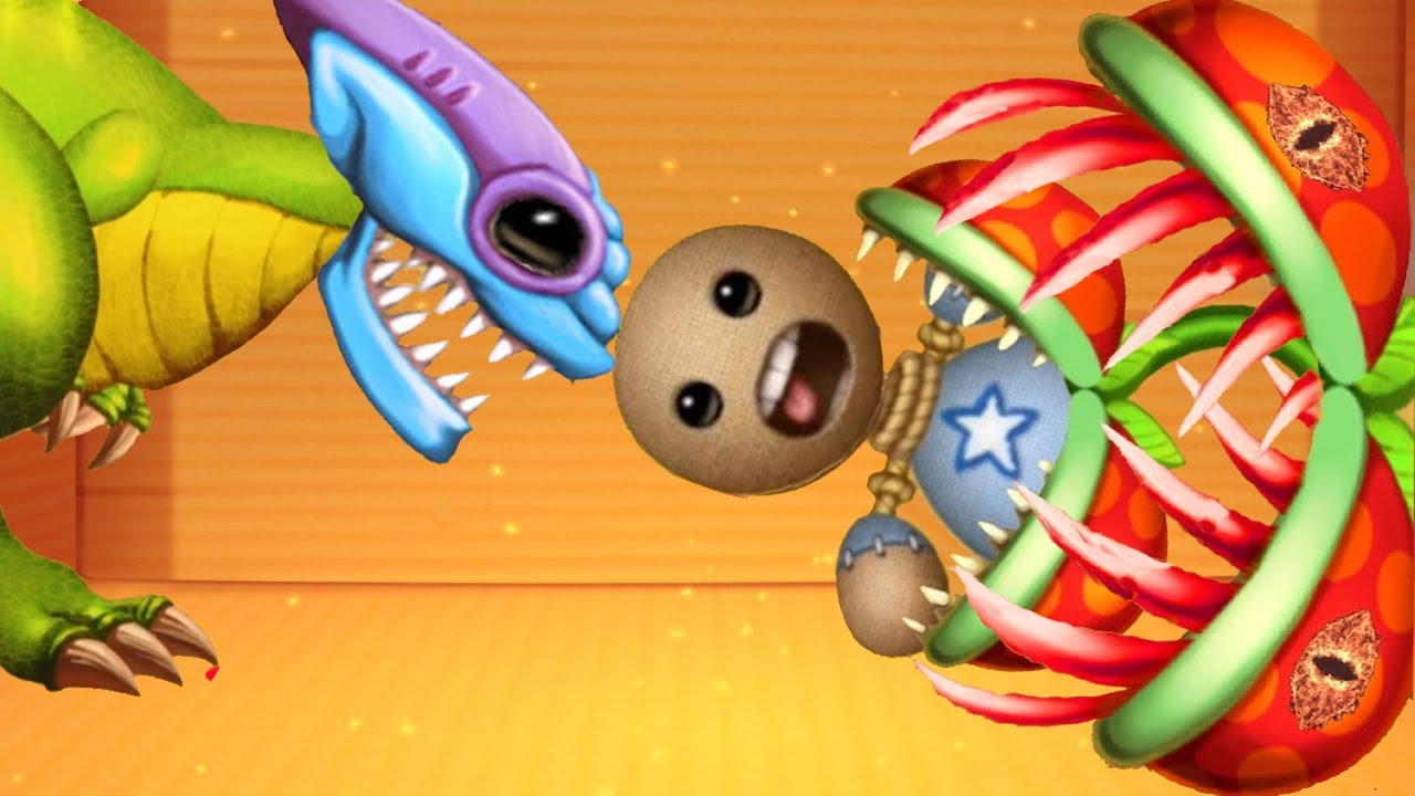 Dinosaur Aliens Head vs Monster Plant Many Mouths | Kick The Buddy ...