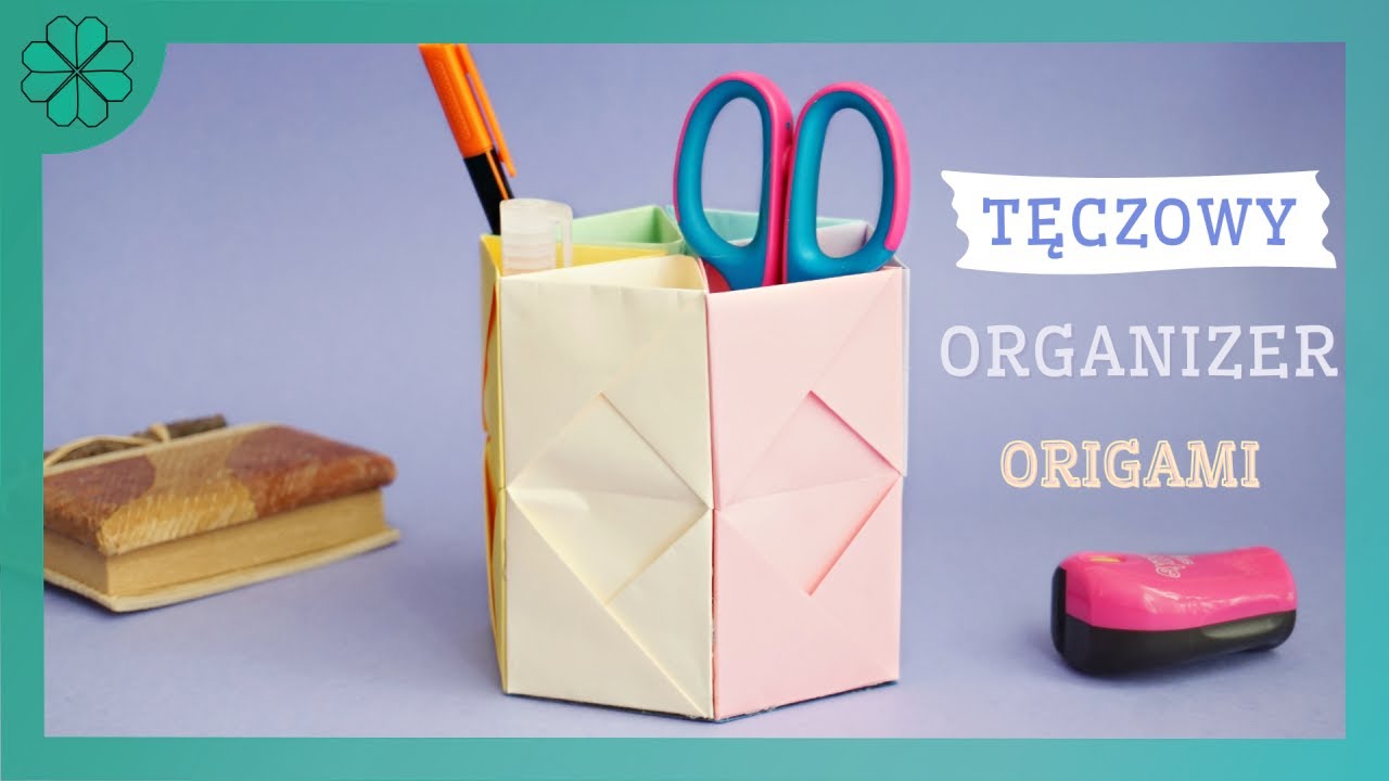 Jak zrobić: Tęczowy organizer Origami | (DIY Tutorial) - YouTube