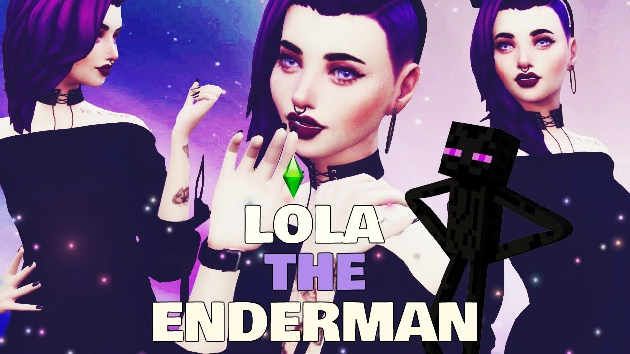 The Sims 4 LOLA THE ENDERMAN + CC LINKS 👾 - YouTube