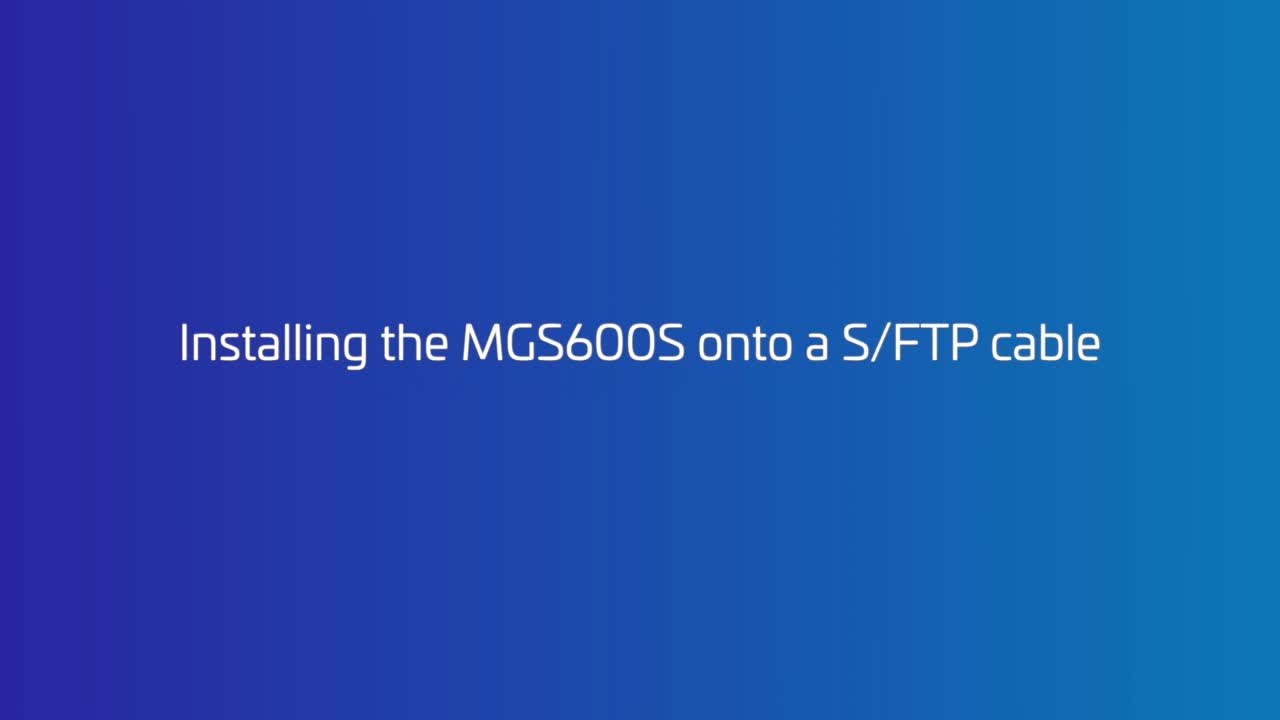Installing the CommScope MGS600S onto a S/FTP cable - YouTube