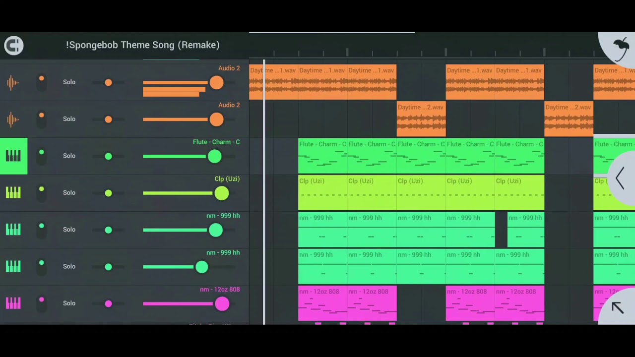 Spongebob theme song "Dumped" (Remake With Fl Studio Mobile) - YouTube