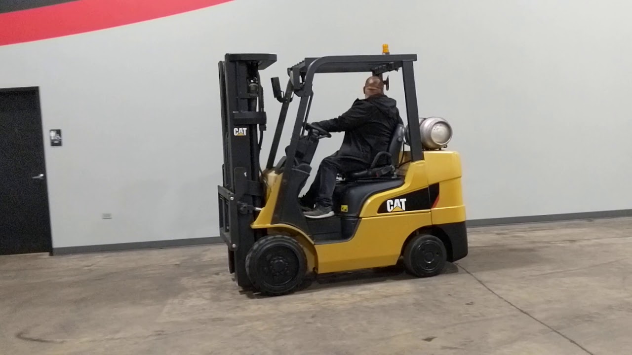 2015 Cat 2C6000 6000lb Cushion LPG Forklift STK 6628 - YouTube