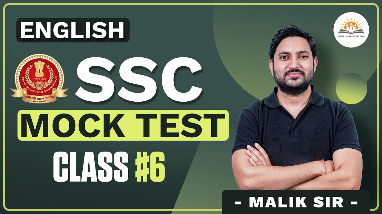 एक CLASS में सब याद SSC MOCK TEST CLASS 06 PREPARATION FOR SSC ...