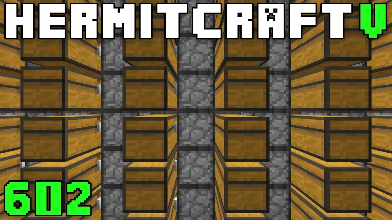 Hermitcraft V 602 Storage Systems & Silverfish Stoppage - YouTube