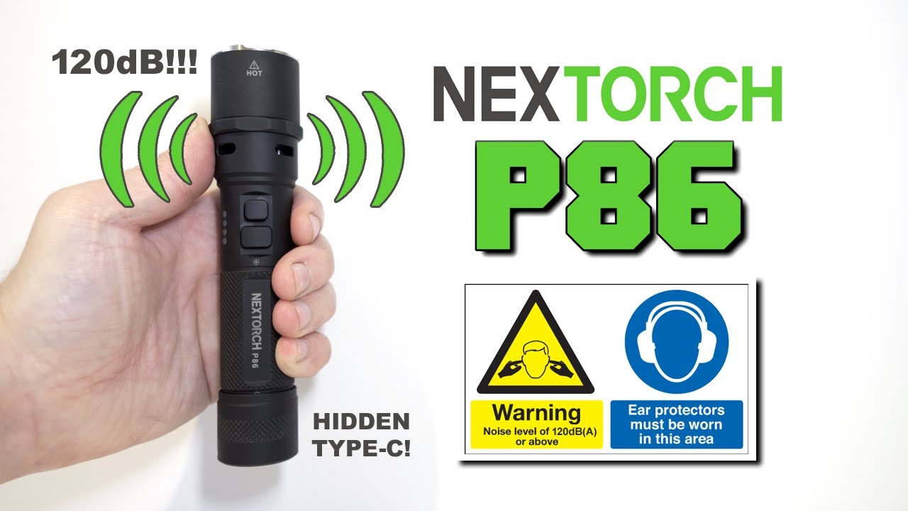 NEXTORCH P86 - 1600 lumens Flashlight with 120db Electronic Whistle ...