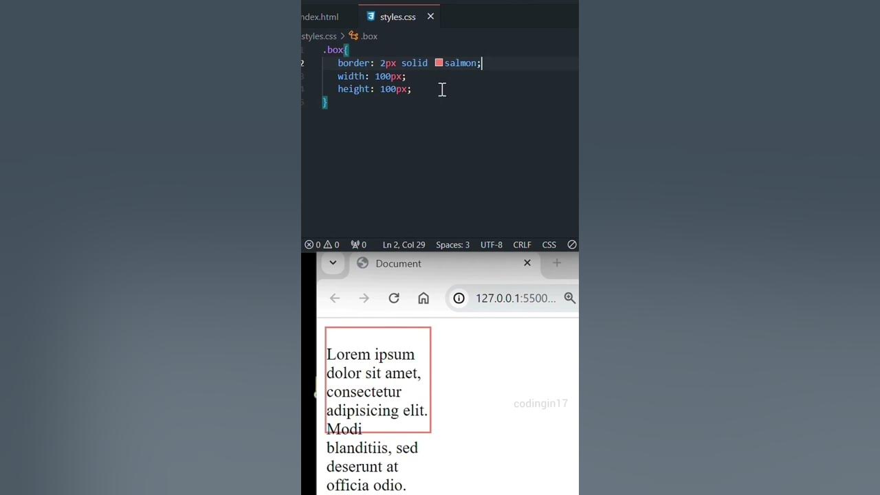 Adjust Over Content In Css Css Series Prat 27 Codingin17 Htmlcss Shorts Css Youtube