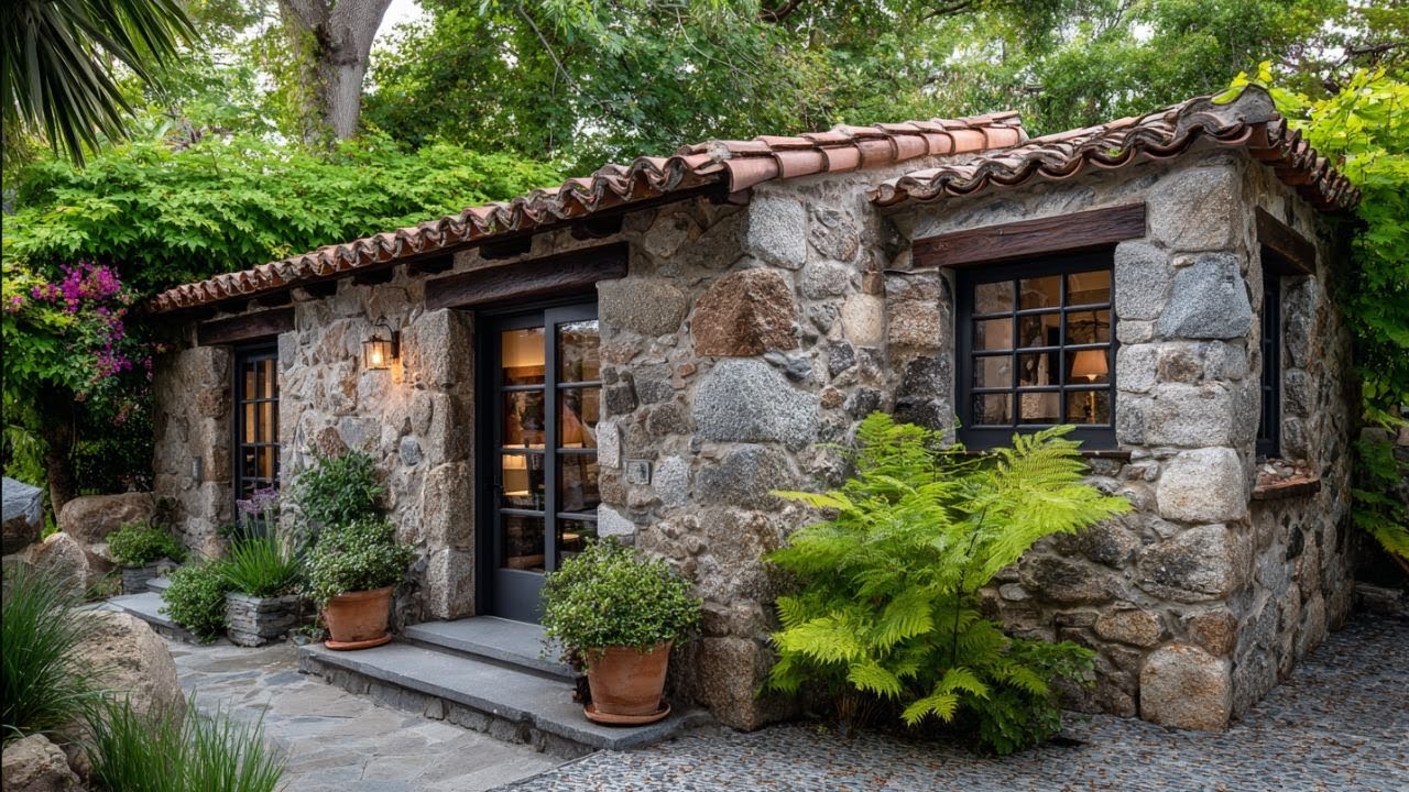 Rustic Spanish Stone Tiny House Design — Simple, Natural, and ...