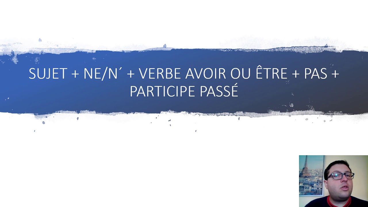 LE PASSÉ COMPOSÉ À LA FORME NÉGATIVE - YouTube