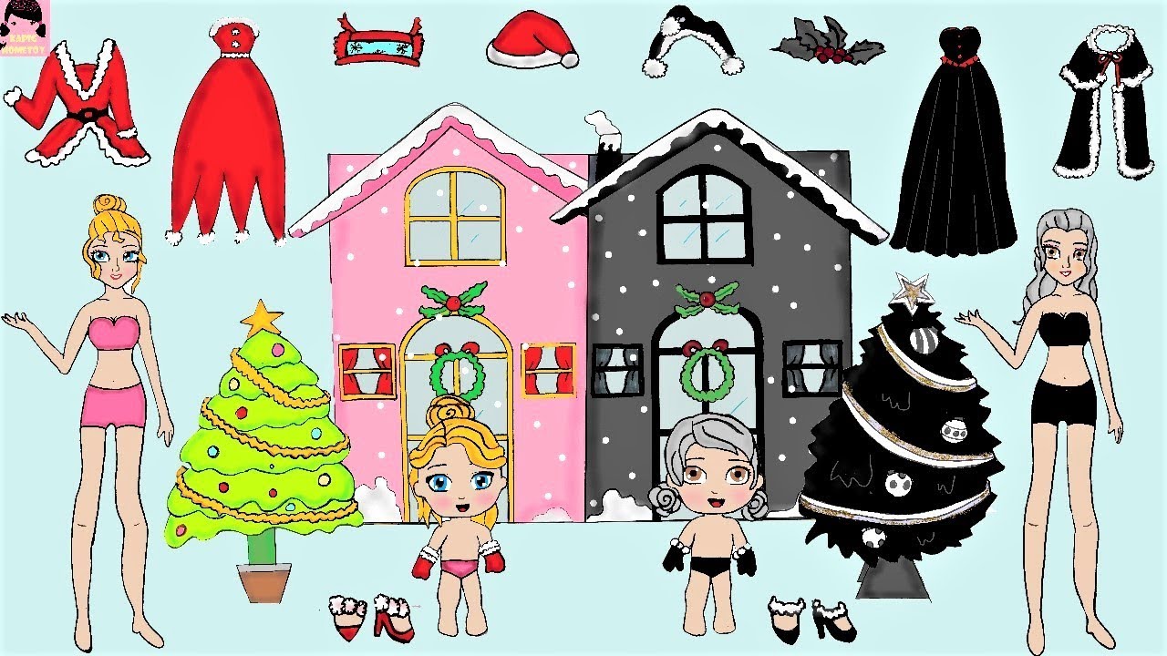 Paper doll Dress Up Handmade Paper Crafts - YouTube