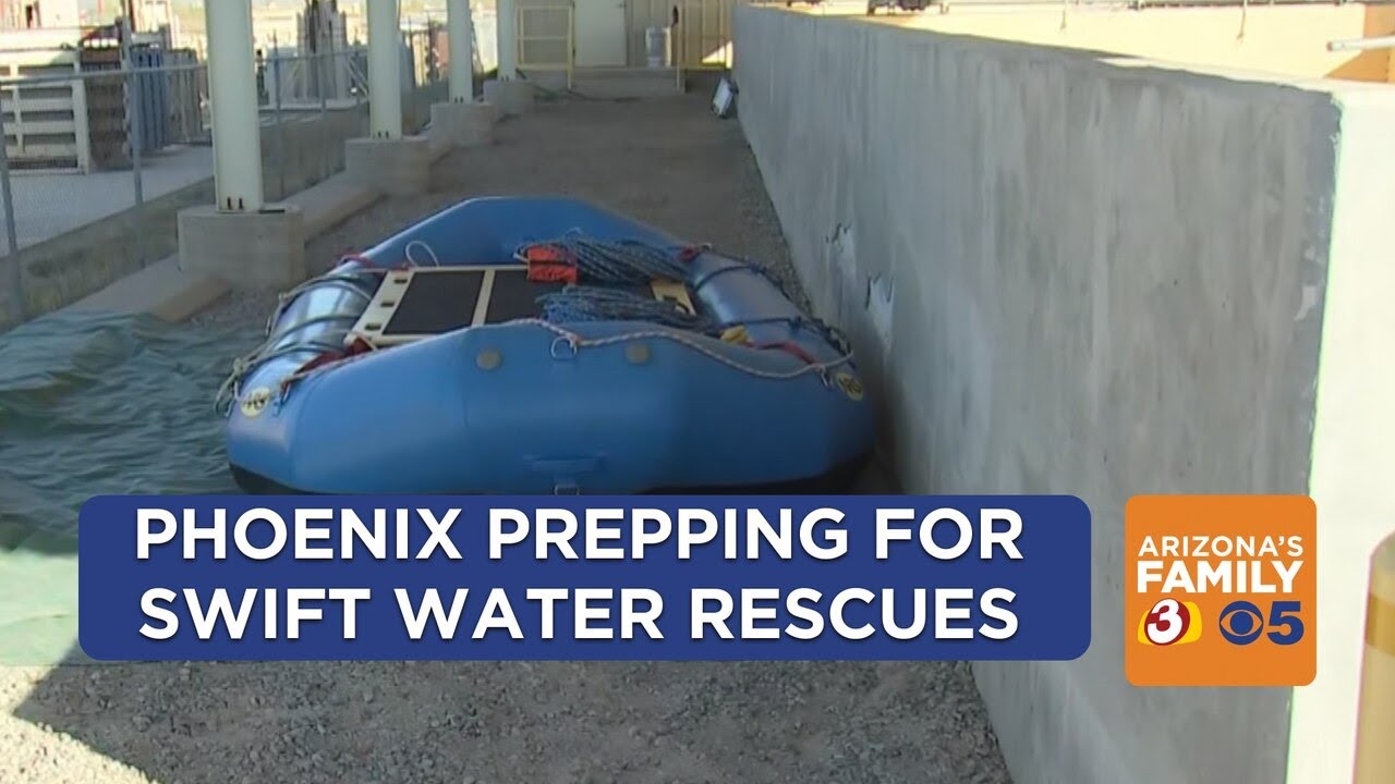 Phoenix fire rescue crews train for swift water rescues - YouTube