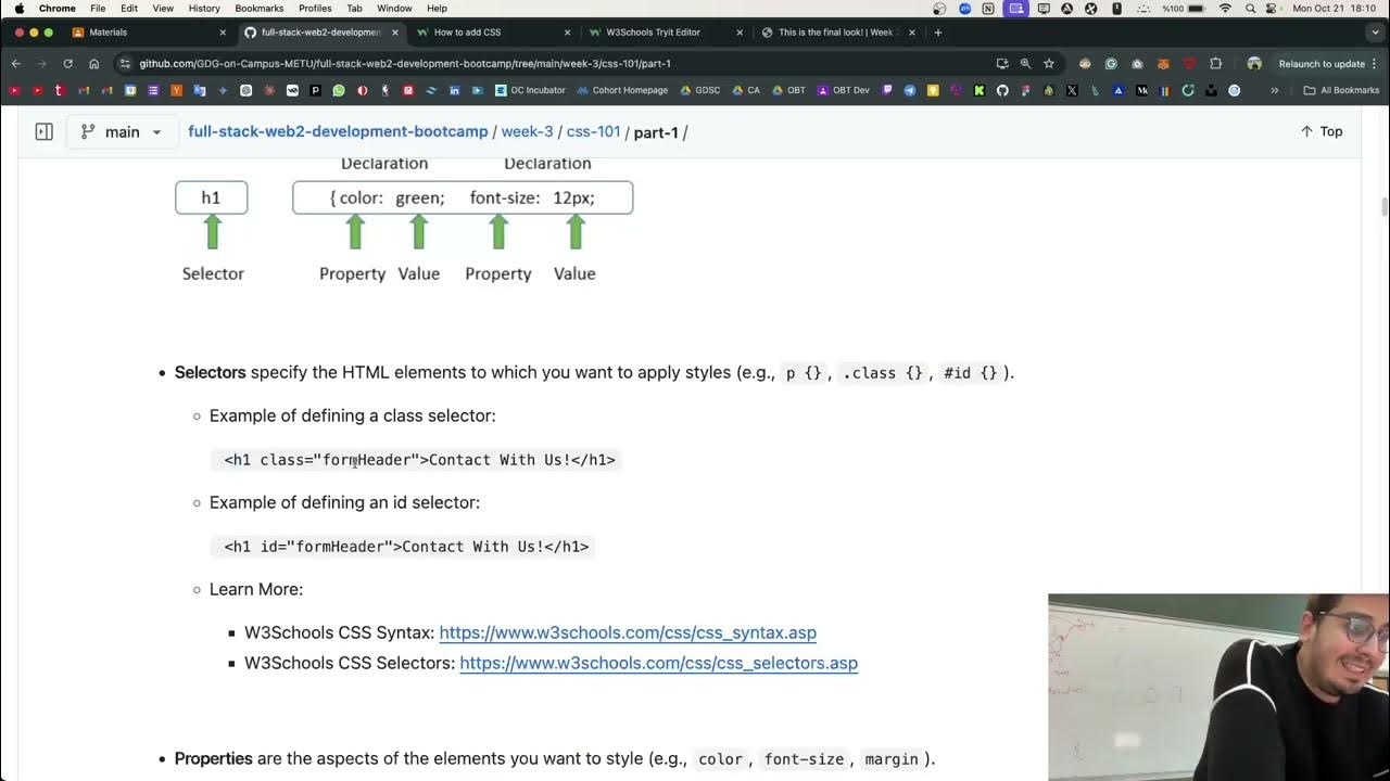 Week 3: CSS 101 [GDG on Campus METU - Web/Cloud] - YouTube