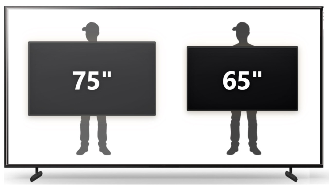 65 inch vs 75 inch TV: Side by Side Comparison - YouTube