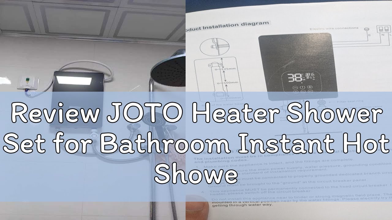Review JOTO Heater Shower Set for Bathroom Instant Hot Shower Heater ...