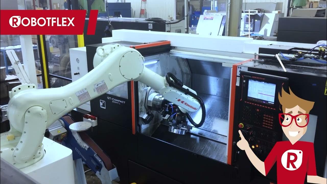 ROBOTFLEX TR - Robotic loading cell for turning center - YouTube