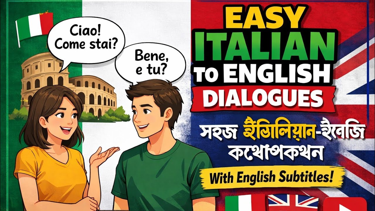 Easy Italian to English Dialogues 🇮🇹 | Learn Italian with English ...