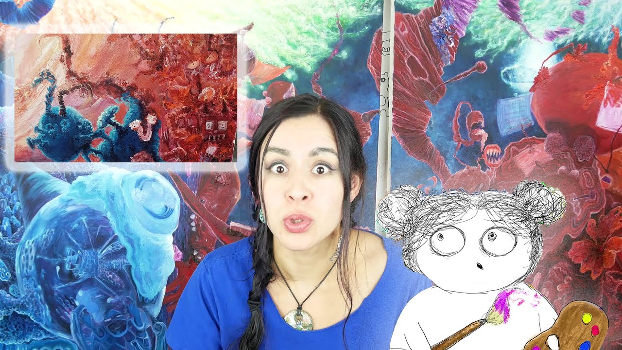 art timelapse with rambling: a red mindscape, plus conceptual ...
