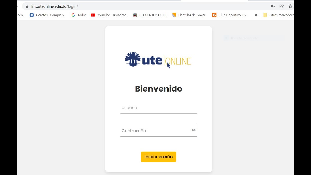 COMO ENTRAR A LA CLASE VIRTUAL DESDE LA PLATAFORMA DE LA UTE - YouTube