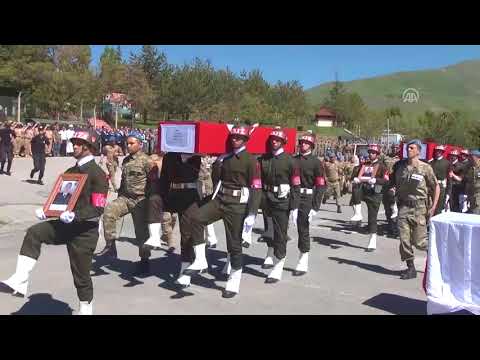 Irak'ın kuzeyindeki terör saldırısında şehit olan 3 asker için tören