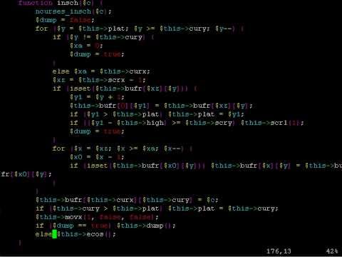 Php cmd shell class using ncurses - YouTube