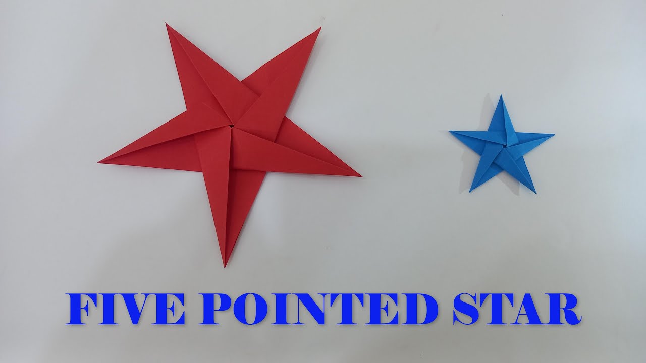 Origami five pointed star - How to make five pointed star - YouTube