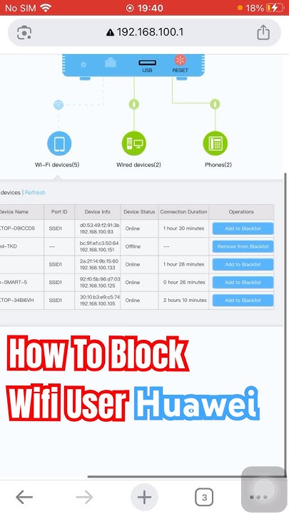 How To Block Unknown WiFi Users on Huawei Router | 100% Working Hindi/Urdu - YouTube