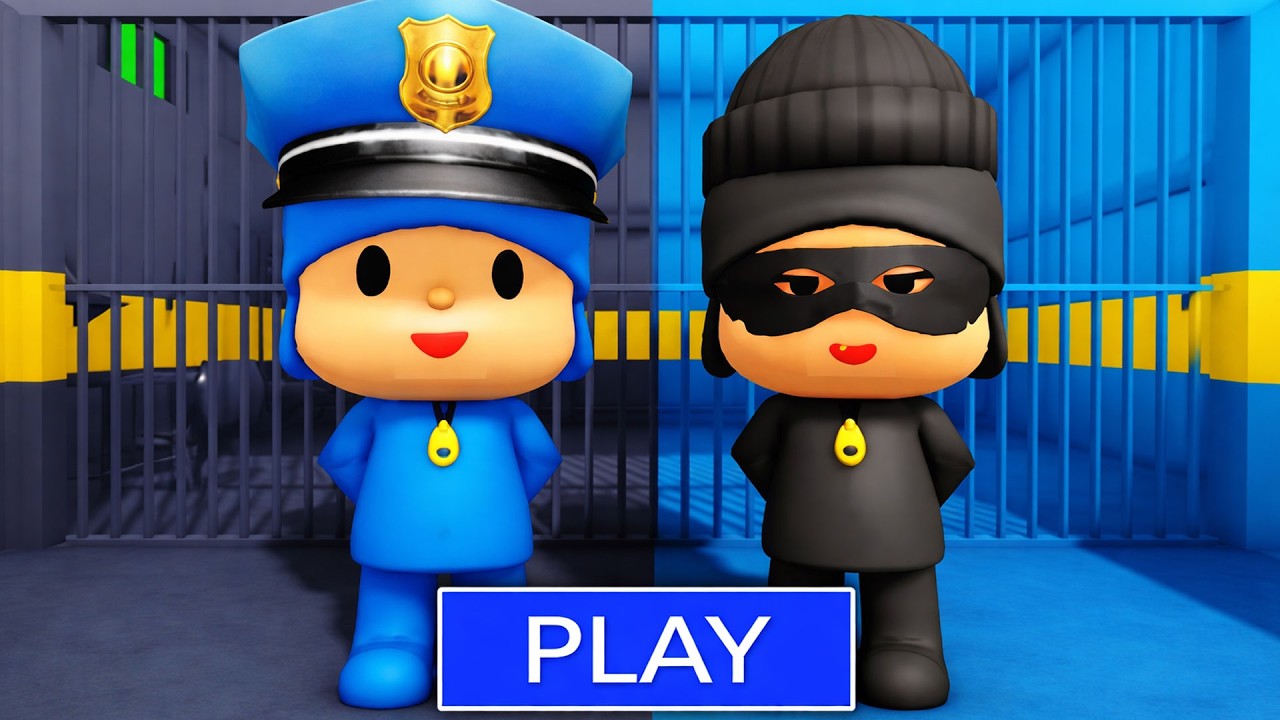 JOHNNY PLAY POCOYO POLICE VS THIEF PRISON RUN - YouTube