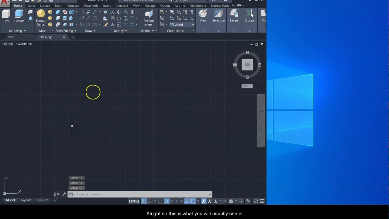 Intro to AutoCAD: Starting up AutoCAD and Application menu - YouTube