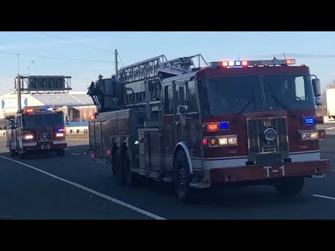 East Rutherford Fire Department Truck 1 And Engine 3 Responding 1-15-18 ...