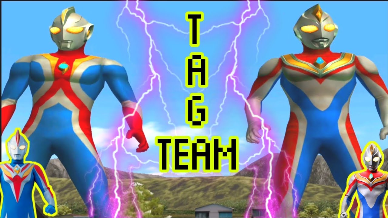 Ultraman Tag Team - Ultraman Cosmos Future Mode X Ultraman Dyna ...