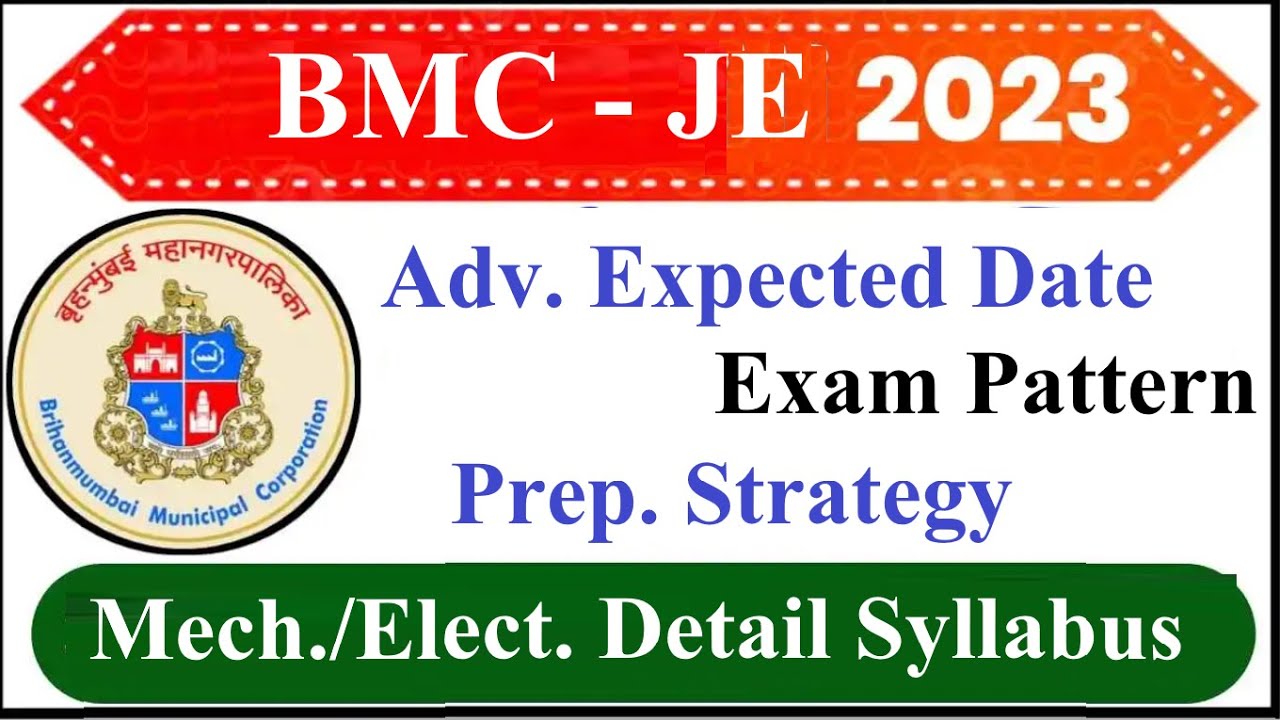BMC JE 2023 ASSISTANCE ENGINEER ELECTRICAL AND MECHANICAL SYLLBUS ...