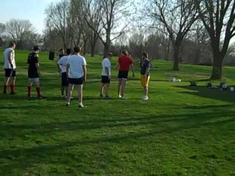 Rugby passing and line out drills - YouTube