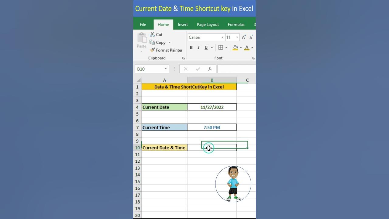 Current Date And Time Shortcut Key In Excel Msexcel Excel Exceltips Exceltutorial