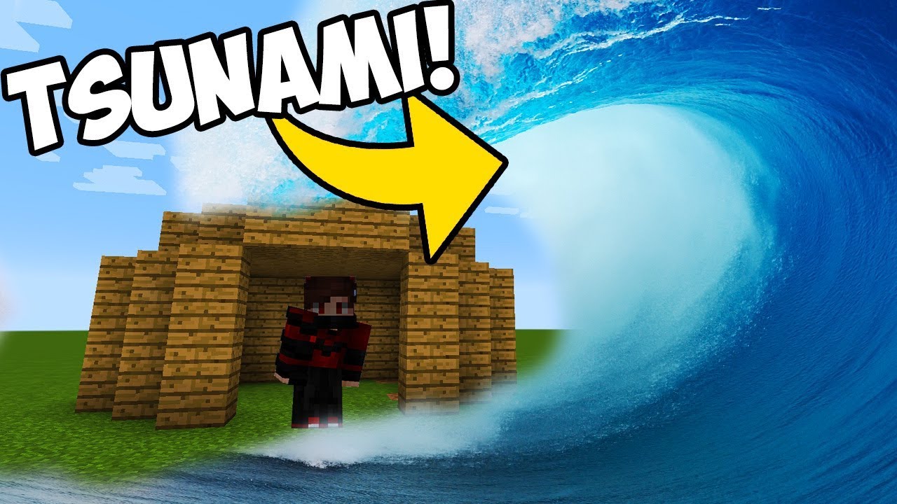 BASE VS TSUNAMI GIGANTE!! | Minecraft Tsunami Challenge ITA - YouTube