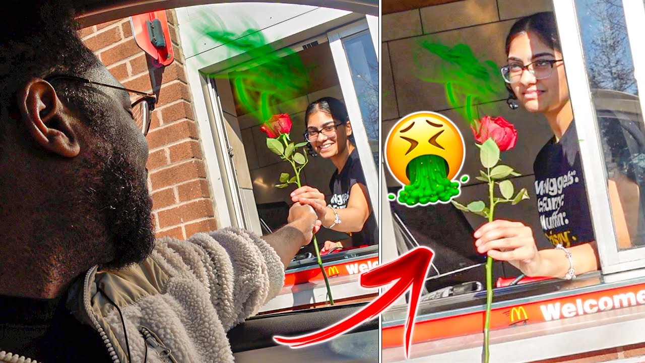 Putting FART SPRAY ON FLOWERS THEN ASK BADDIES TO BE OUR VALENTINES ...