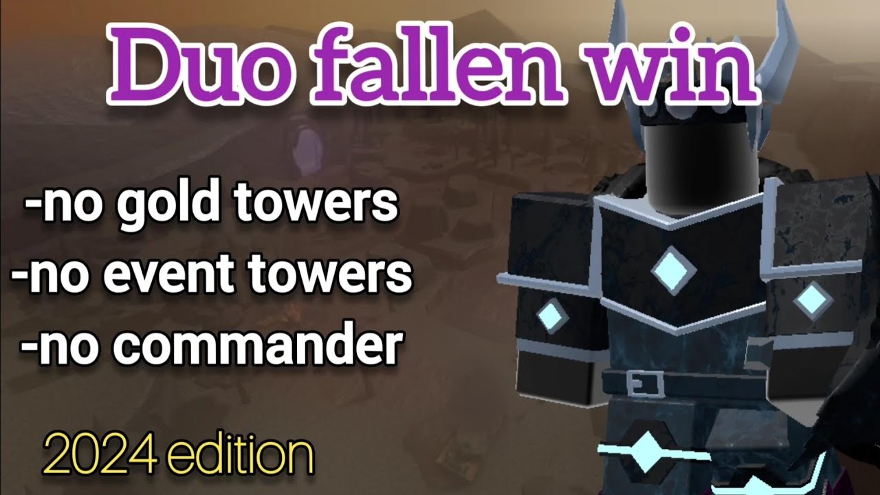 Duo Fallen Strategy 2024 (ROBLOX TDS) - YouTube