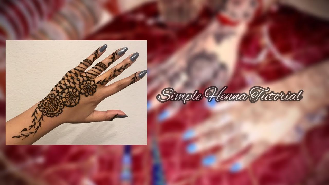 Simple Henna Design / Tutorial for Beginners - YouTube