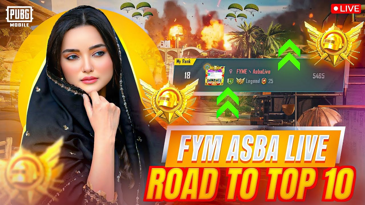 Rank 10 Done Ultimate Royale Road To Top 😎 Intense Fight |Fyme Asba | Pubg Mobile Live Stream 💥 ...