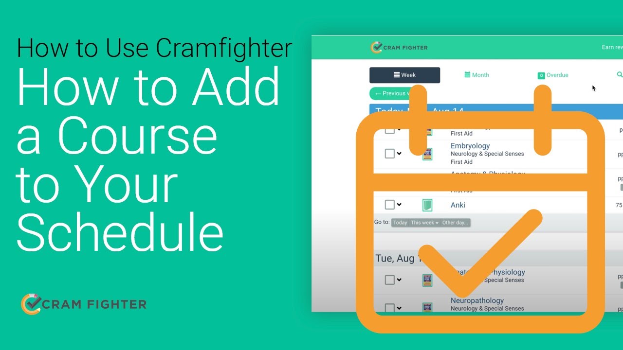 How to Add a Course to Your Cram Fighter Schedule - YouTube