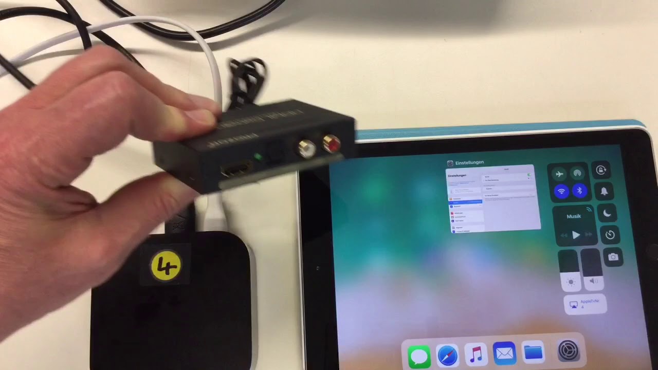 iPad, separate Soundausgabe bei HDMI-Verbindung mit HDMI-Converter ...