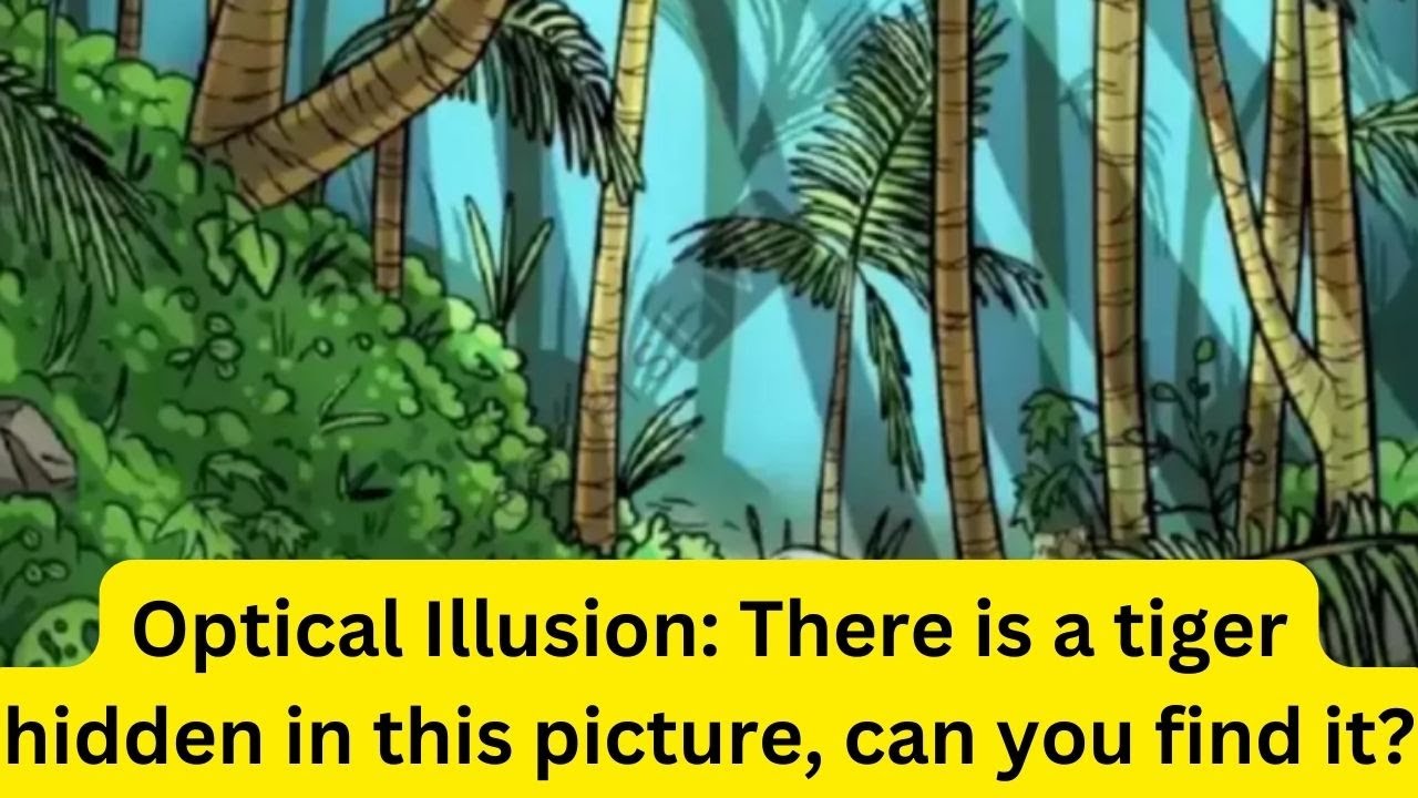 Optical Illusion: There is a tiger hidden in this picture, can you find ...