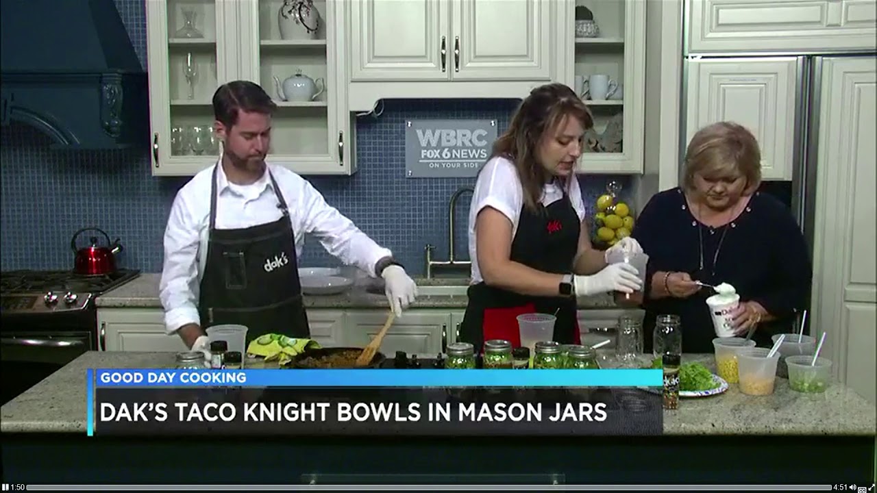 Dak's Spices Taco Knight Bowls in Mason Jars - YouTube